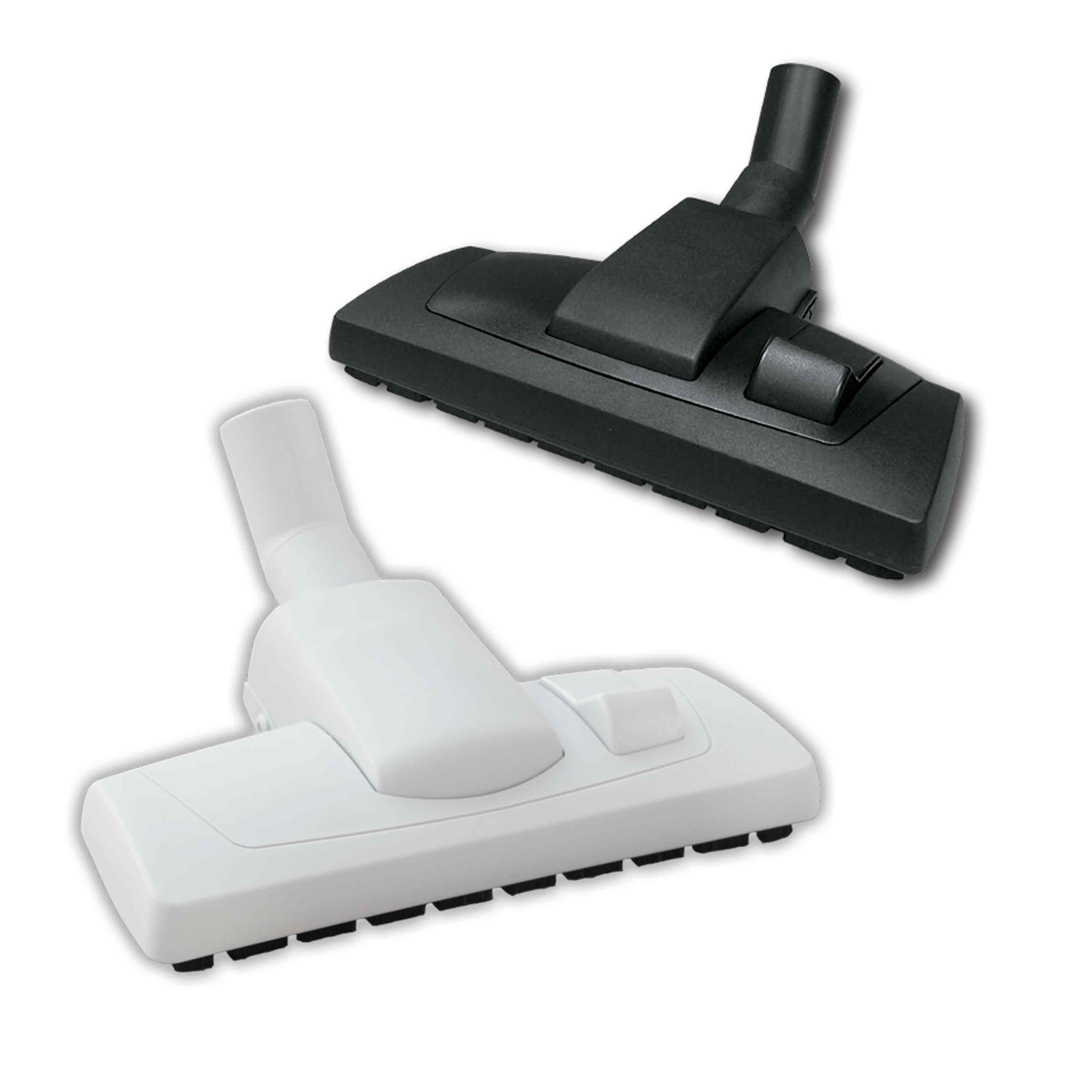 Bodendüse umschaltbar mit Laufrolle u. Chromstahl-Bodenplatte - schwarz | schwarz | BODU-U-HW-S